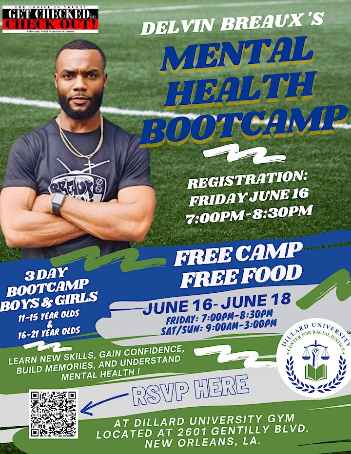 Delvin Breaux's Mental Health Awareness Bootcamp Registration